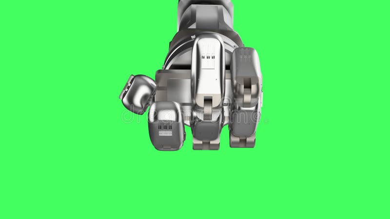 Cyborg open empty hand stock video. Video of isolated - 233978653