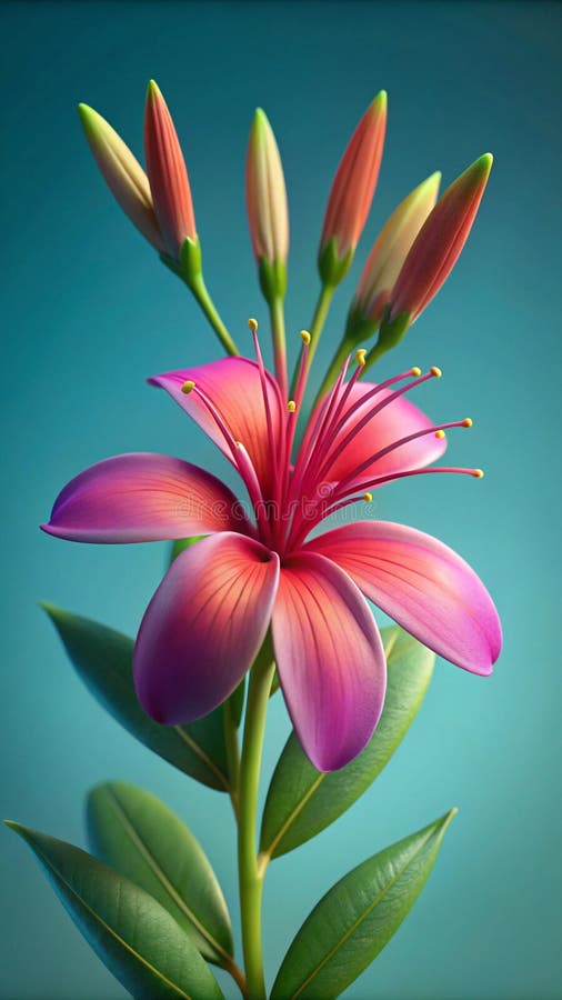 3d Rendering of Cypress Vine Flower. Generative AI Stock Illustration ...