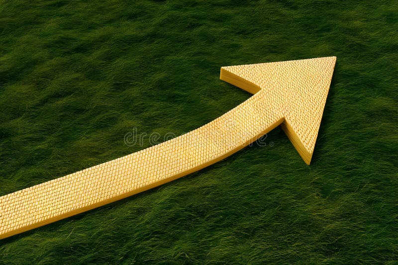 3D Rendering 3D Model of Arrow, Concept of Development and Direction ...