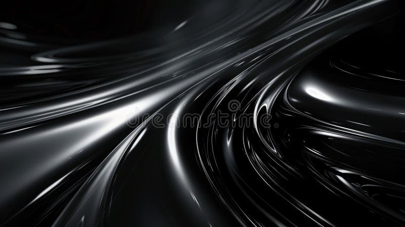 3D Rendering of a Dark Chrome Surface with a Glowing Light Reflecting Off of it AIG535 Stock ...