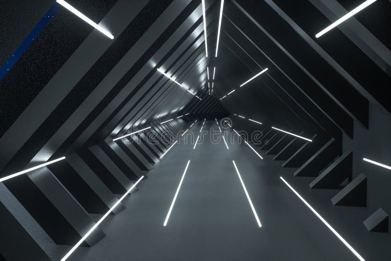 3d Rendering, Dark Creative Polygon Elements Stock Illustration ...