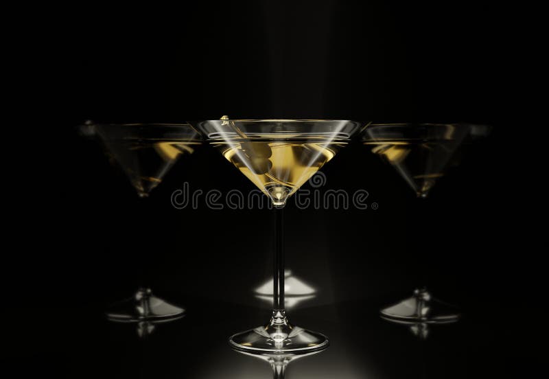 3D Rendering the Dark Glass with Reflections Stock Illustration ...
