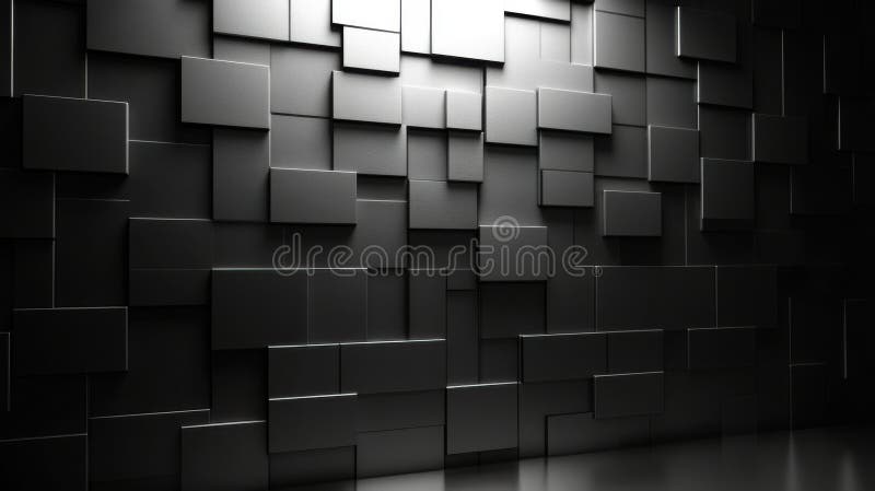 Abstract Dark Cube Wall stock photo. Image of cubes - 365573898