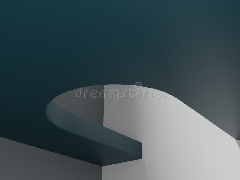 Dark Green and White Studio Shot Background with Geometric Shapes Stock ...