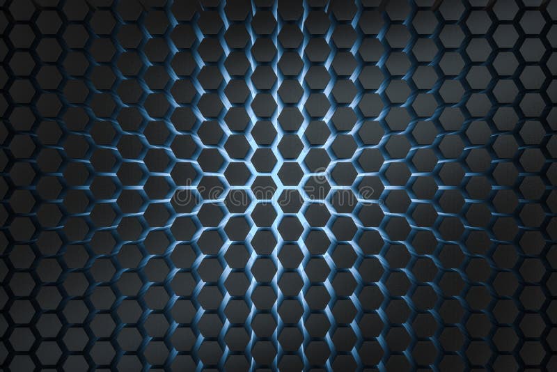 3d Rendering, Dark Hexagonal Background, Sci-fi Background Stock ...