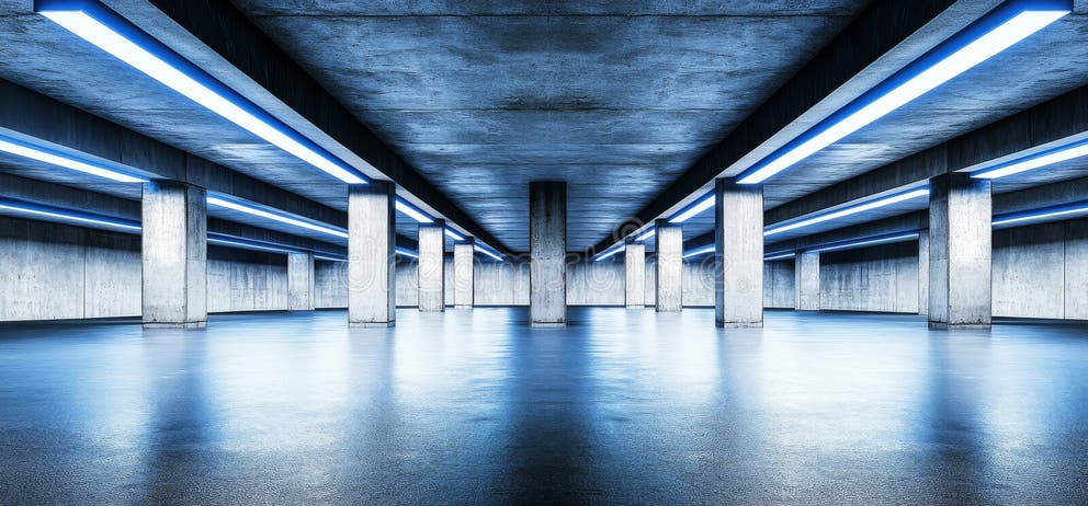 In a 3D Rendering, a Dark and Modern Underground Studio is Shown ...