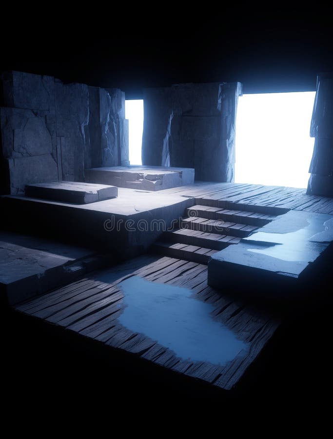 Mystical Stone Structure, Bright Exit Stock Photo - Image of ...