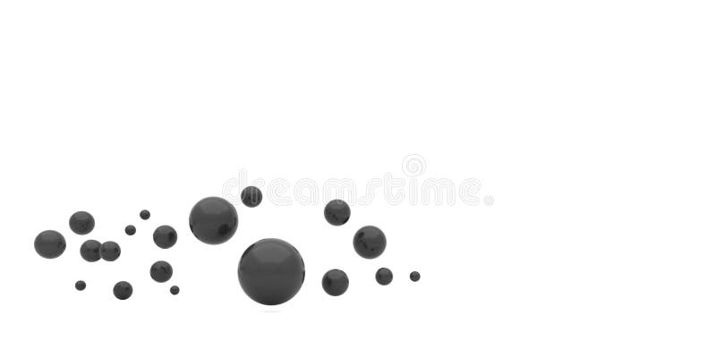 3D Rendering of Dark Sphere on White Background Stock Illustration ...