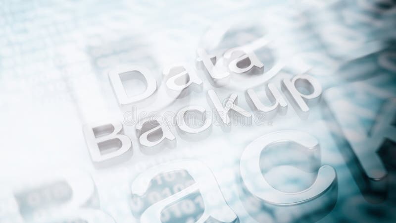 3D Rendering of with Data Backup Text Stock Illustration - Illustration ...
