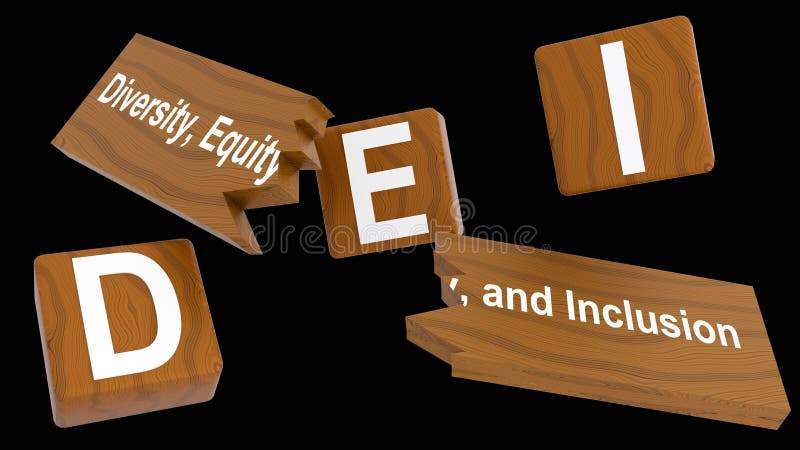 3d Rendering of DEI Displayed on Wooden Blocks, the Full Phrase is on a ...