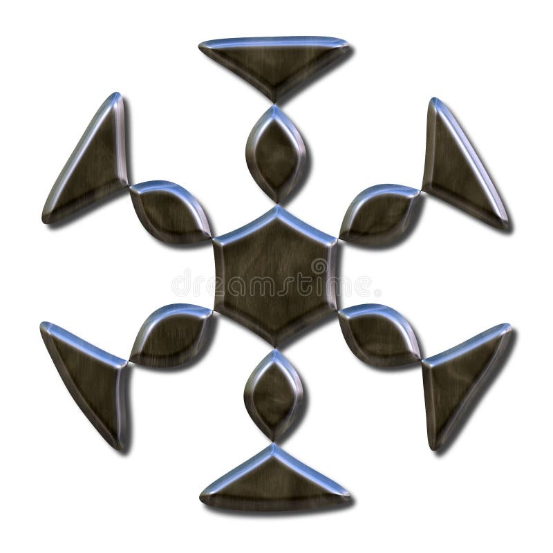 3D Rendering of Delicate Metallic Symbol Stock Illustration ...