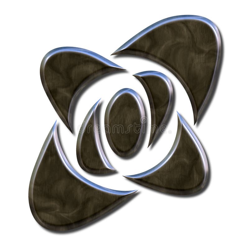 3D Rendering of Delicate Metallic Symbol Stock Illustration ...
