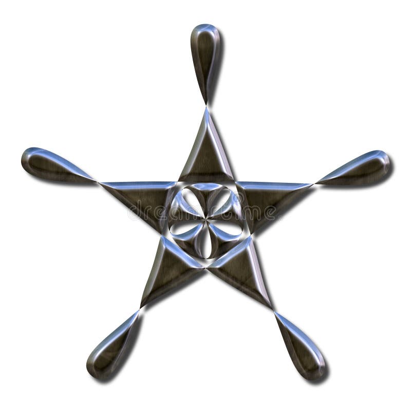 3D Rendering of Delicate Metallic Symbol Stock Illustration ...