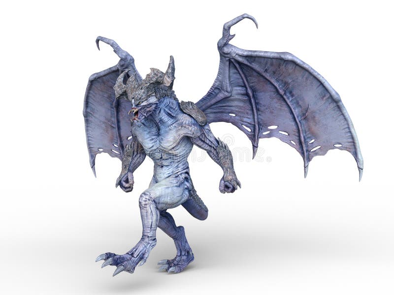 3D rendering of a demon stock illustration. Illustration of male ...