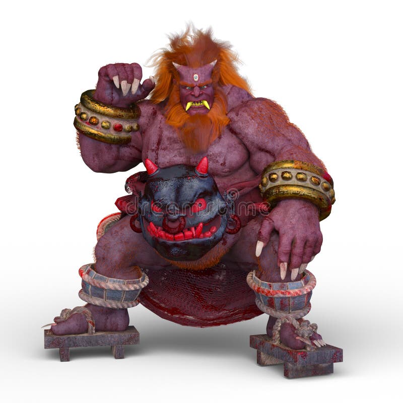 3D rendering of a demon stock illustration. Illustration of demon ...