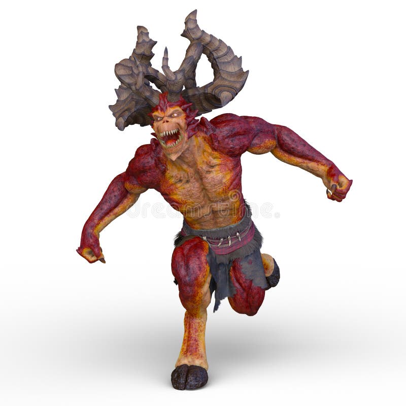 Demon monster painted stock illustration. Illustration of good - 23307112