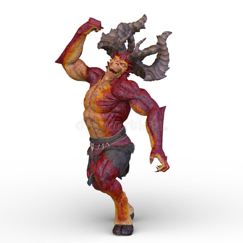 3D Rendering of Demon Monster Stock Illustration - Illustration of ...
