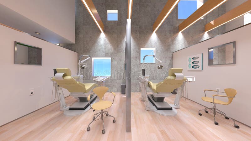 3D Rendering of the Dental Clinic Stock Illustration - Illustration of ...
