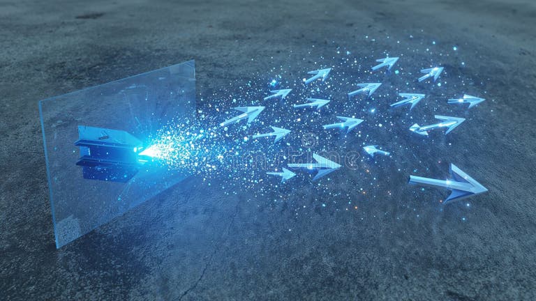 Data Stream and Directional Arrows: Digital Transformation Concept ...