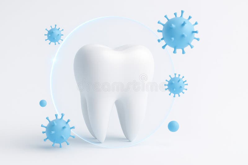 3d Rendering Depicting a Pristine White Tooth Protected by a ...