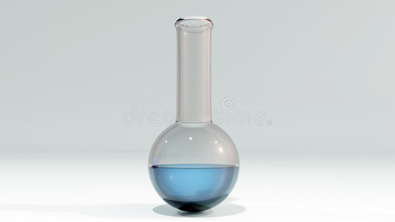 An Isolated Round Bottom or Boiling Flasks Filled with Liquid Stock ...