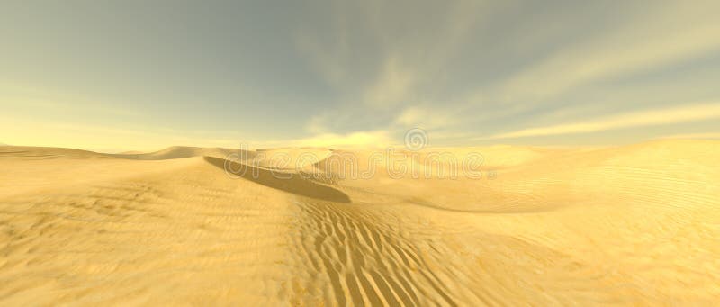 3D rendering of the desert stock illustration. Illustration of ...