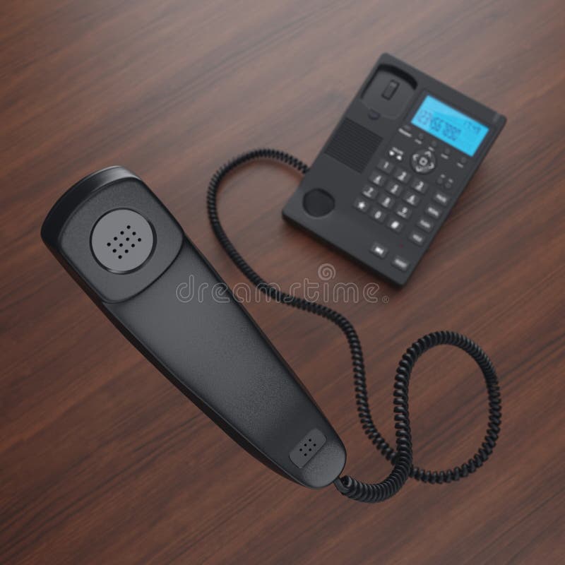 3D rendering desktop phone stock illustration. Illustration of modern ...