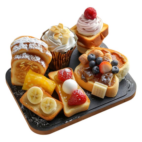 3D Rendering of a Dessert Waffle Cake on Transparent Background - Ai ...