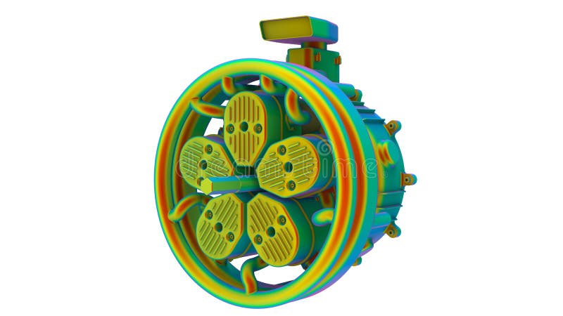 3D Rendering - Detailed Car Engine Supercharged Finite Element Analysis ... 3D Rendering - Detailed Car Engine Supercharged Finite Element Analysis ...