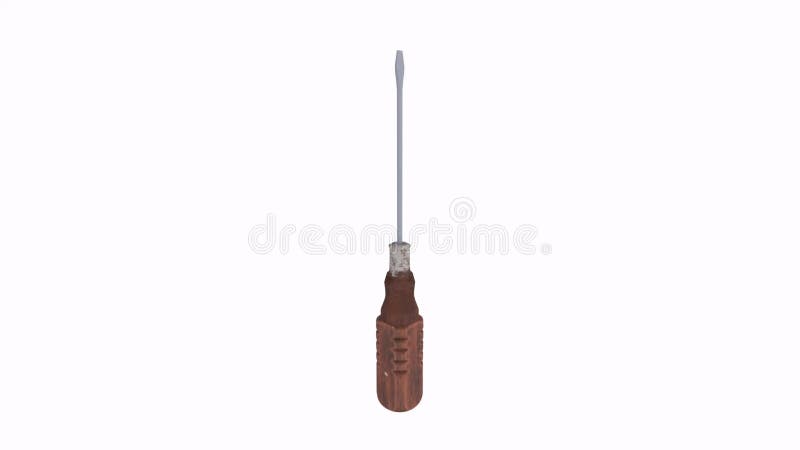 3D Rendering of a Detailed Screwdriver with a Realistic Handle Design ...