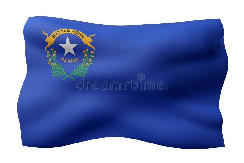 Nevada State flag stock illustration. Illustration of states - 200330171