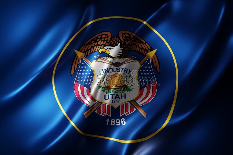 Utah State flag stock illustration. Illustration of international ...