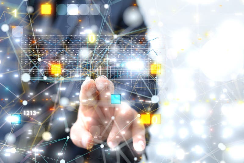 3d Rendering of a Diagram with Futuristic Waves and Data Stream Stock ...