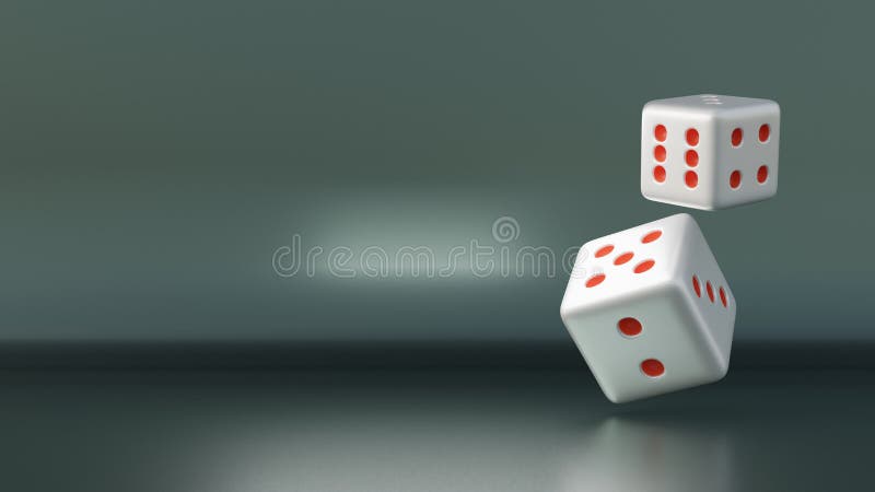 3D Rendering of Dice with Math Symbol on Background. Stock Illustration ...