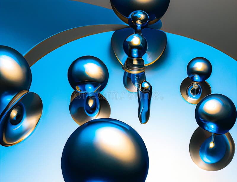 3d Rendering Of Different Abstract Shiny Objects Stock Illustration Illustration Of Abstract