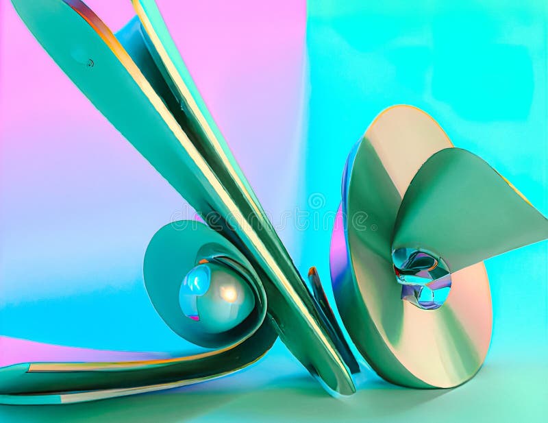 3d Rendering Of Different Abstract Shiny Objects Stock Illustration Illustration Of Design
