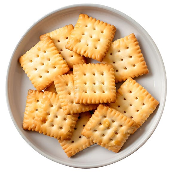 3D Rendering of a Different Biscuits in a Plate on Transparent ...