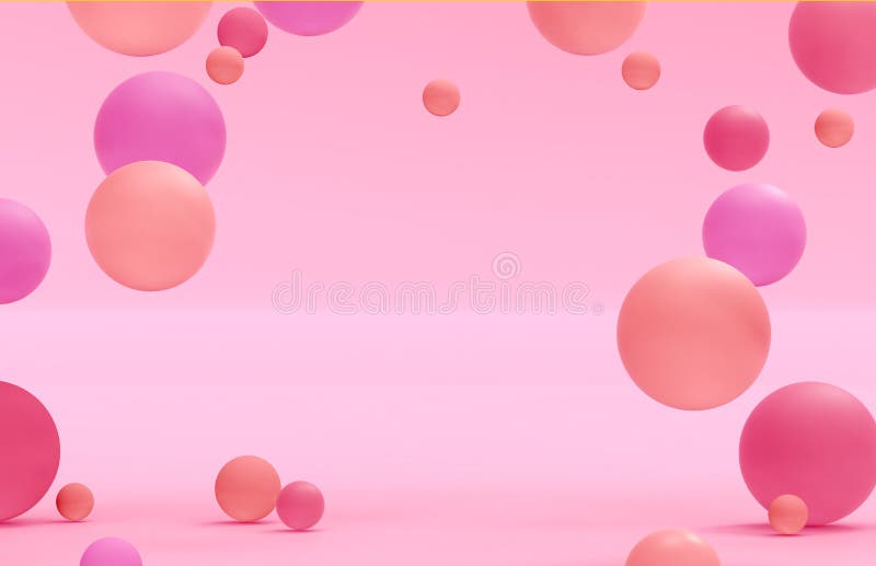 3d Rendering of Different Spheres. Abstract Minimalistic Backdrop for ...