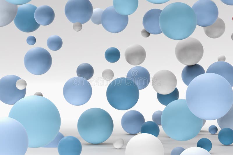 3d Rendering of Different Spheres. Abstract Minimalistic Backdrop for ...
