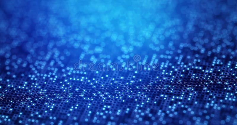 3D Rendering Digital Abstract Background Dot and Square Element, Metaphor Algorithm and ...