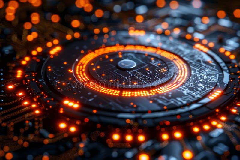 3d Rendering of a Digital Brain Featuring Circuitry and Artificial ...