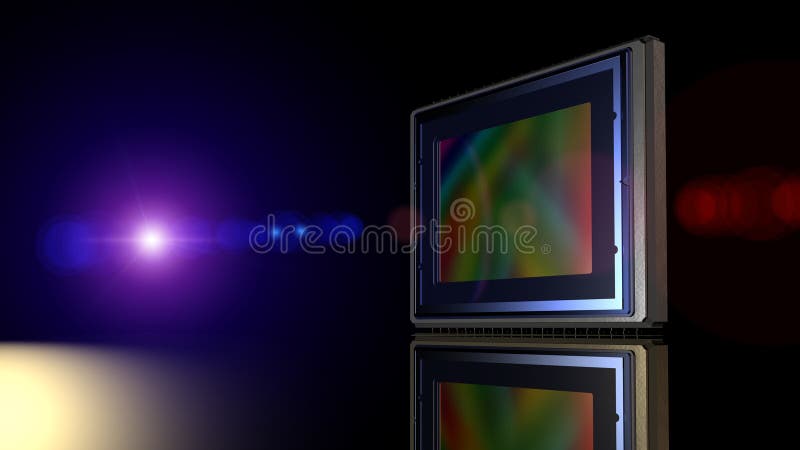 3D Rendering of Digital Camera Matrix Stock Illustration - Illustration ...