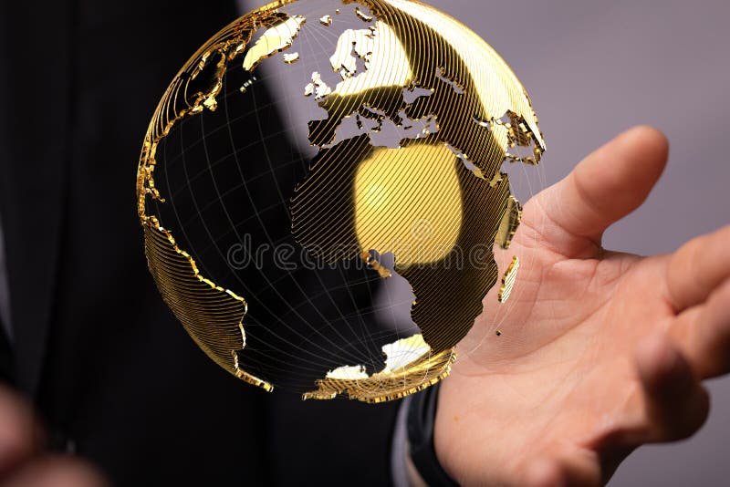 3d Rendering of a Digital Globe for Global Network and Team Connection ...