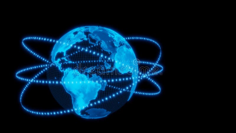 3D Rendering of Digital Hologram Planet Earth Surround with Source Code ...