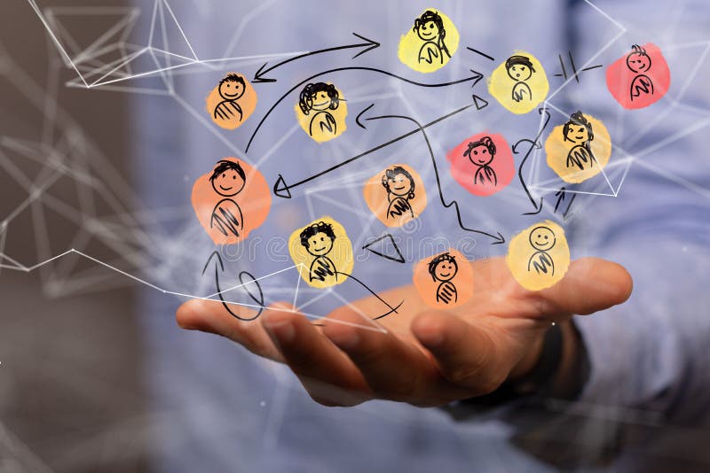 3D Rendering of Digital Human Icons - Digital Business Communication ...