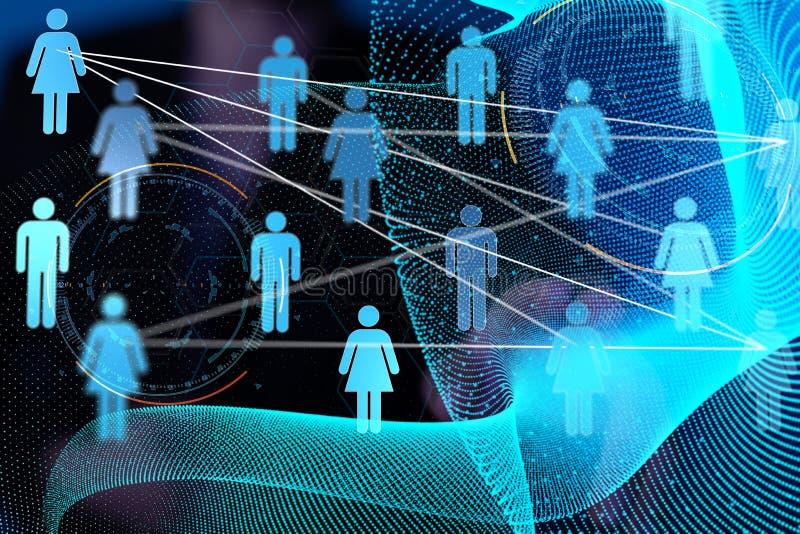 3D Rendering of Digital Human Icons - Digital Business Communication ...