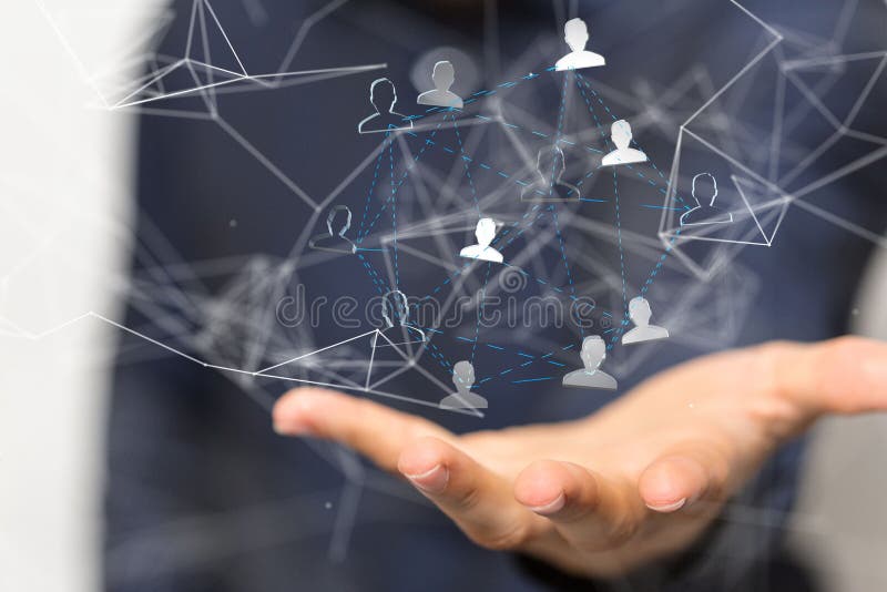 3D Rendering of Digital Human Icons - Digital Business Communication ...