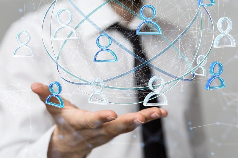 3D Rendering of Digital Human Icons - Digital Business Communication ...