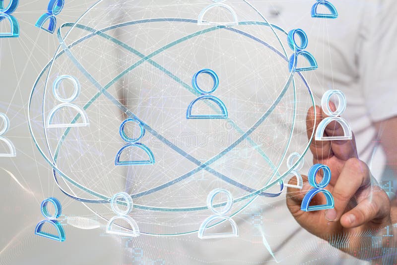 3D Rendering of Digital Human Icons - Digital Business Communication ...