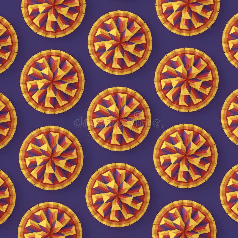 3d Rendering Digital Illustration of a Pattern Consisting of a Series ...